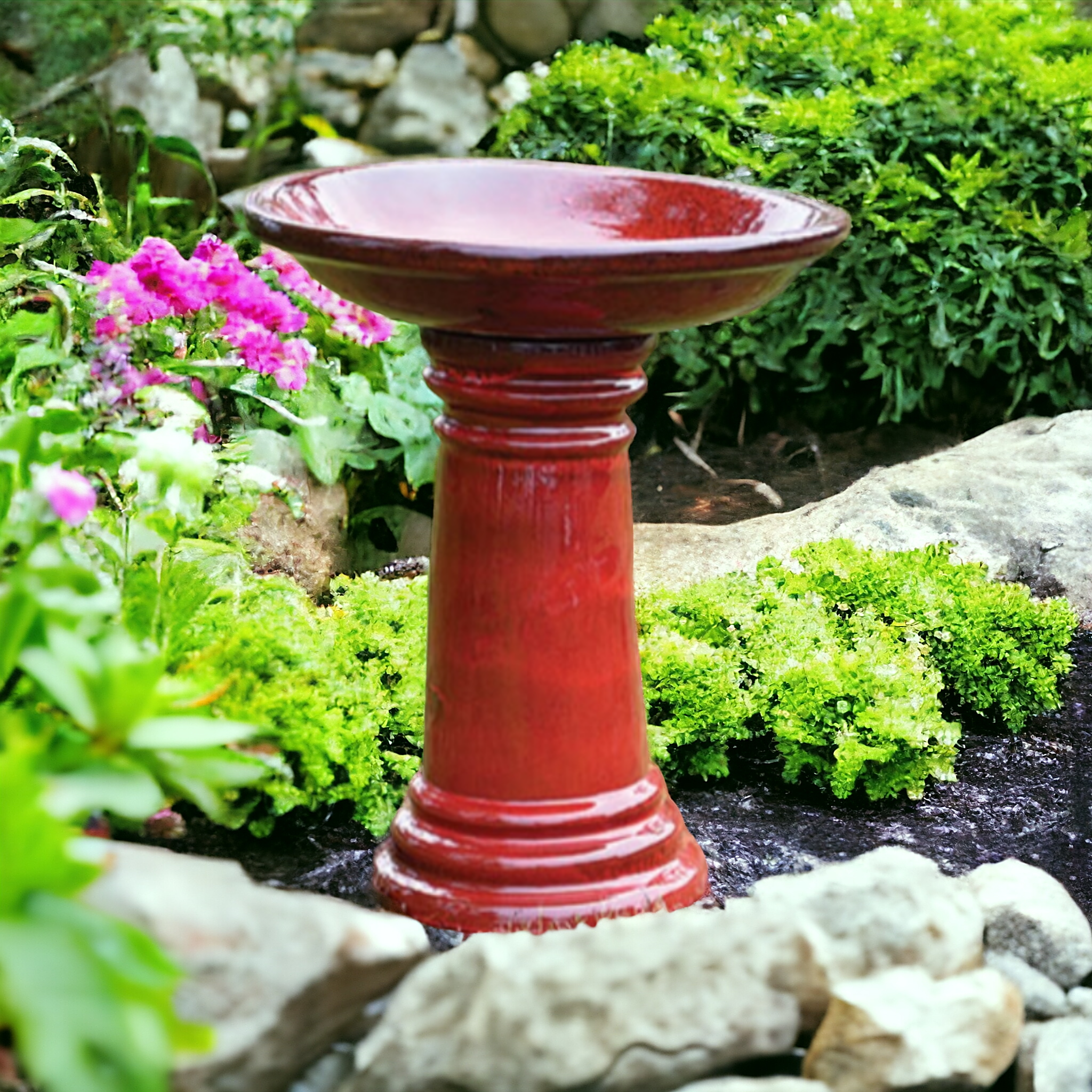 Ceramic Bird Bath – Blue Grass Nursery & Garden Centre: Calgary ...