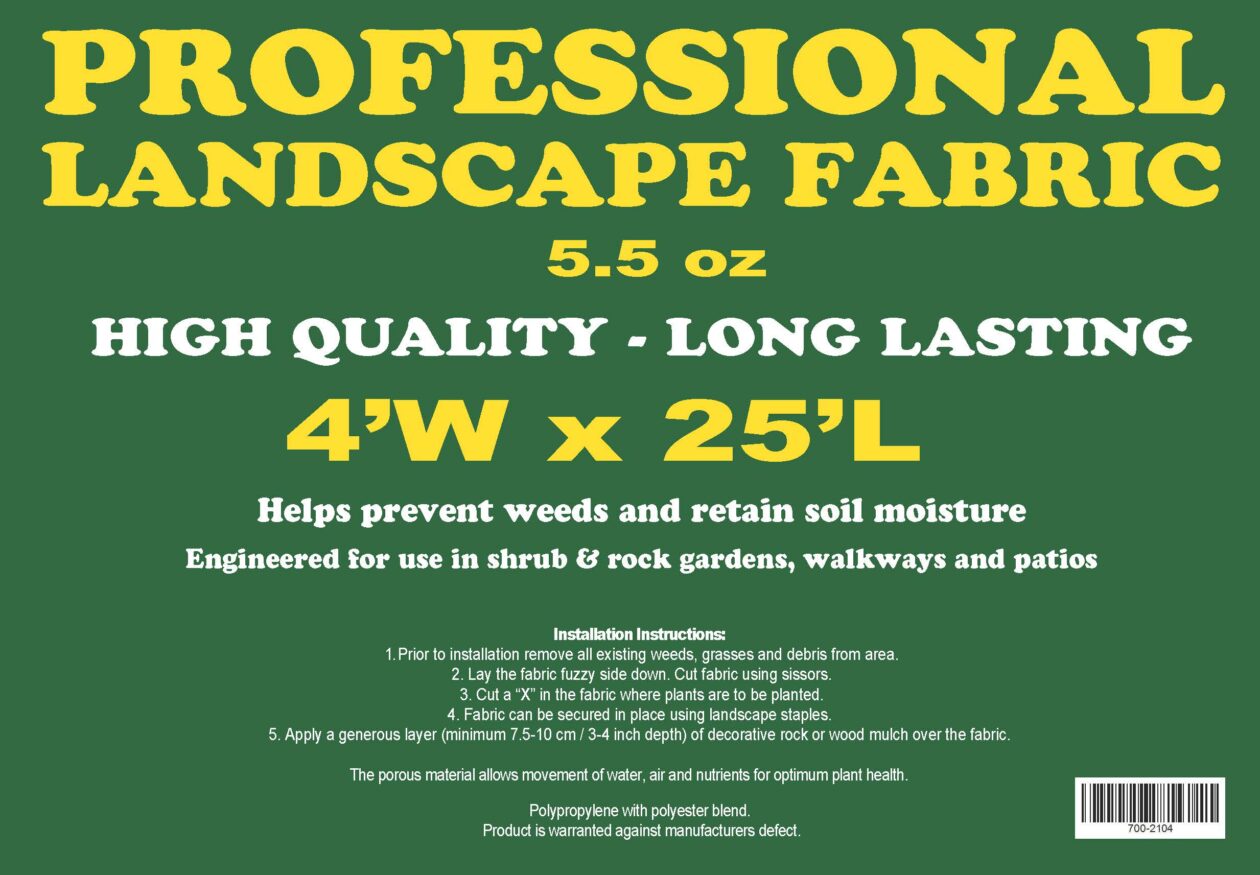 Landscape Fabric Commercial Grade 4′ x 25′ Roll – Blue Grass Nursery ...